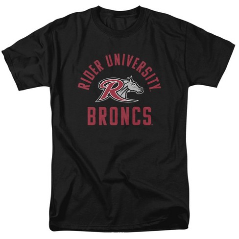 Rider University Official Broncs Logo Adult T-shirt, Black, Medium : Target