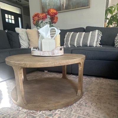 Castalia Round Natural Wood Coffee Table Threshold Target