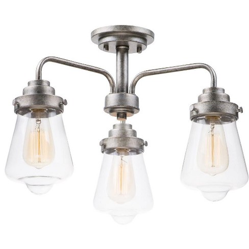 Maxim Lighting Cape Cod 3 - Light Flush Mount In Weathered Zinc : Target