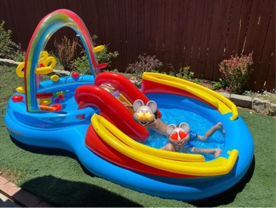 Intex 96" X 78" X 28" Inflatable Jungle Adventure Play Center Spray ...