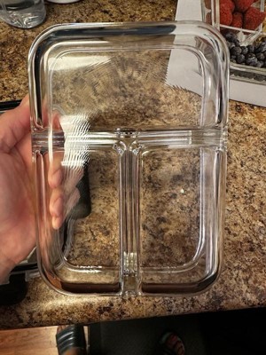 Joyjolt 3-sectional Divided Food Prep Food Storage Containers With Lids ...