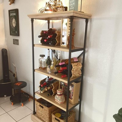 65" Conway Cast Iron Bookshelf Gray - Threshold™: Industrial 4-tier ...