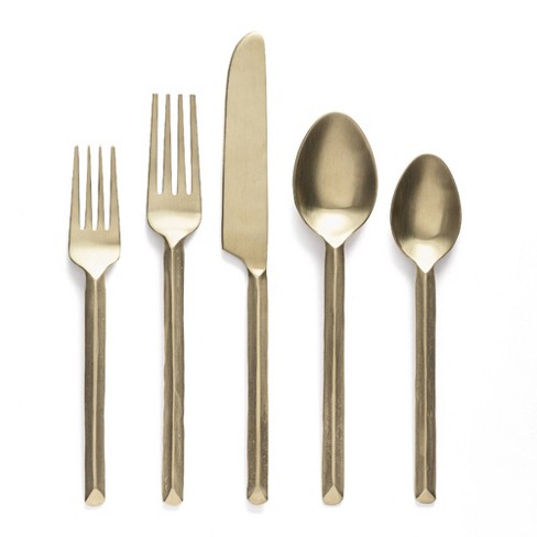 Over&back 20pc Stainless Steel Hand-forged Flatware Set : Target