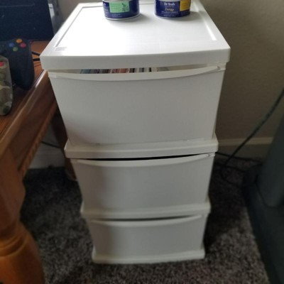 Iris 3 Drawer Plastic Storage Chests White : Target