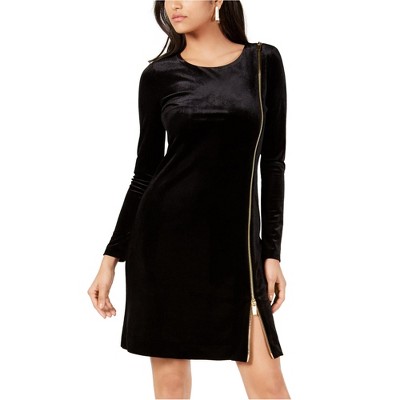 French Connection Womens Velvet Sheath Dress, black, 0 : Target