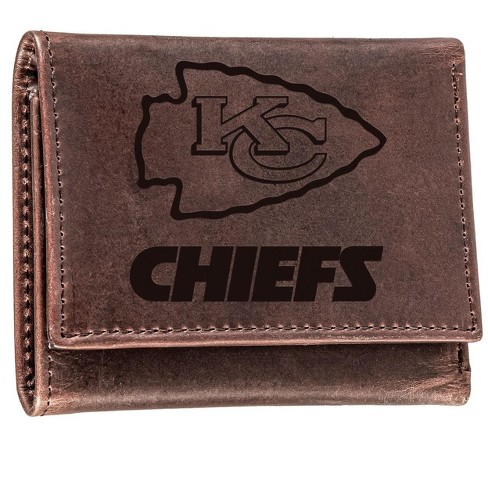 Evergreen Nfl Kansas City Chiefs Brown Leather Trifold Wallet ...