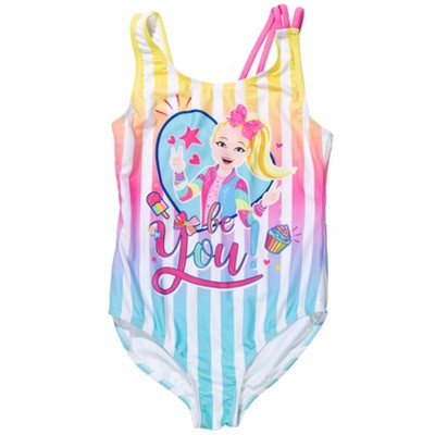 Jojo Siwa Big Girls One-piece Bathing Suit Multicolor 14-16 : Target
