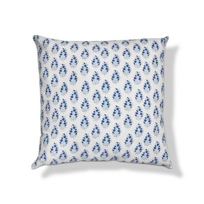 Tag 22"x22" Blue Irregular Dot Block Cotton Accent Decorative Throw ...