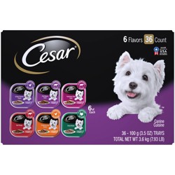 Cesar Classic Loaf In Sauce Wet Dog Food Chicken & Beef Recipe Puppy ...