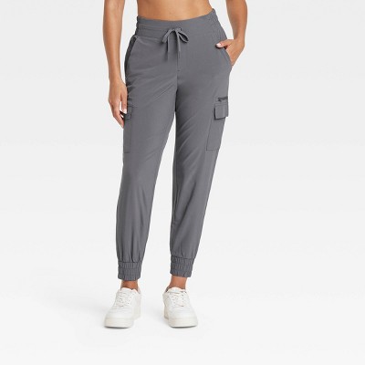 Women's Active Light Mid-rise Cargo Joggers - All In Motion™ Black Xs ...
