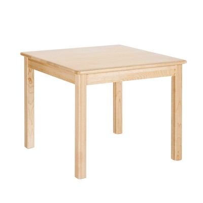 Ecr4kids 24in X 24in Hardwood Table, Kids Furniture, Natural : Target