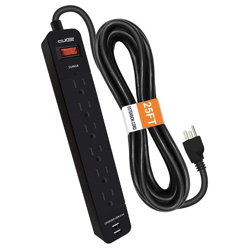 Digital Energy® 6-outlet Surge Protector Power Strip With 2 Usb Ports ...
