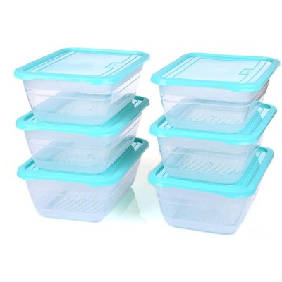 Food Storage Containers (Medium 3L, 3 Pack) (Teal) : Target