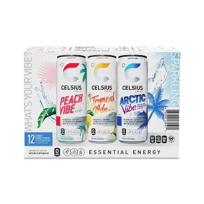 Celsius Vibe Variety Pack Energy Drink - 12pk/12 Fl Oz Cans : Target