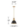 Possini Euro Design Black Burnished Brass Mini Pendant Light 9 3/4 ...