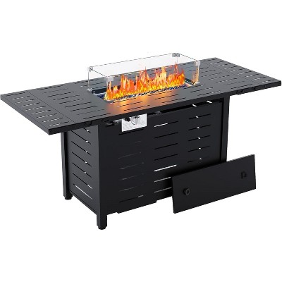 55"outdoor Propane Fire Pit 48,000 Btu Sheet Metal Gas Fire Pit Table ...