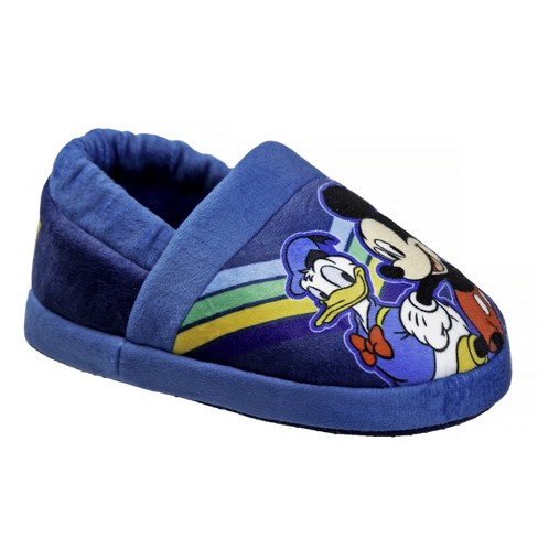 Disney Mickey Mouse Slippers For Toddler Boys - Navy Multi, 7-8 : Target