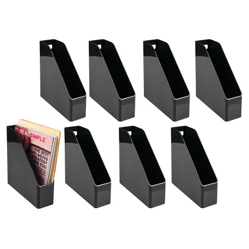 Mdesign Plastic Slim File Folder Storage Organizer With Handle : Target