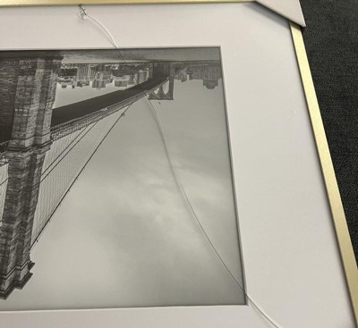 Thin Metal Matted Gallery Frame Gold - Threshold™ : Target