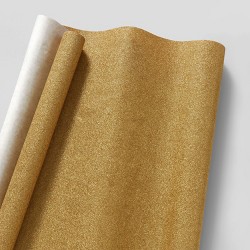 Jam Paper Gold Glitter Gift Wrapping Paper Roll - 1 Pack Of 25 Sq. Ft ...