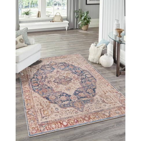 Unique Loom Deepa Regalia Medallion Indoor Woven Fringe Area Rug : Target
