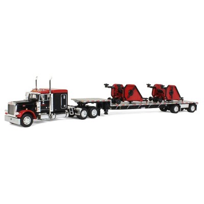 First Gear Dcp 1/64 Black/cream/red Peterbilt 359 W/ 36" Flattop ...