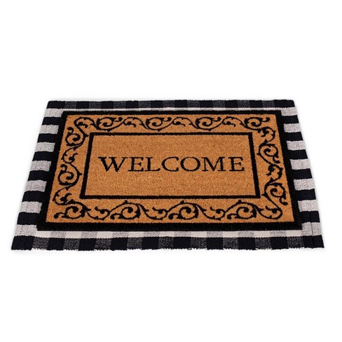 Birdrock Home Layered Welcome Mat With Vinyl Backing For Door Entryway ...