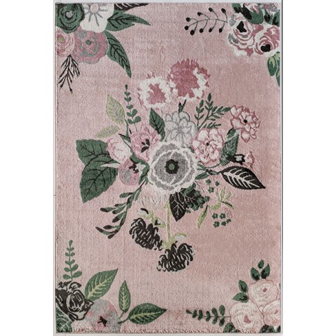 Rugs America Hanna Va40d Rose Garden Pink Floral Transitional Pink Area ...