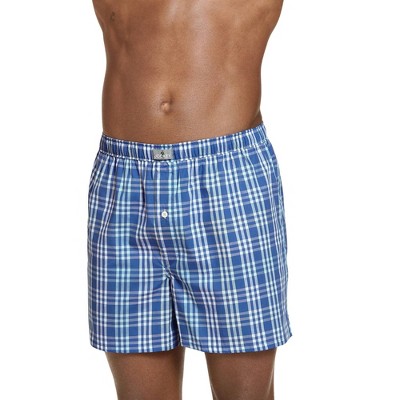 Jockey Men's 100% Cotton Woven 5" Boxer S Baxter Light Blue : Target