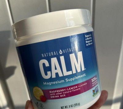 Natural Vitality Calm Mineral Magnesium Supplement Powder - Raspberry ...