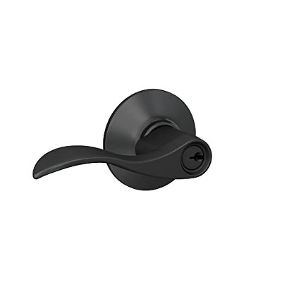 Schlage Accent Matte Black Entry Lever Key: K4 1-3/4 In. : Target