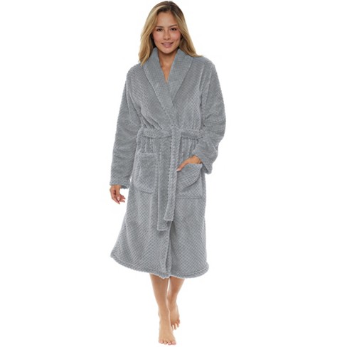 Alexander Del Rossa Women's Classic Jacquard Bathrobe, Plush Robe With ...