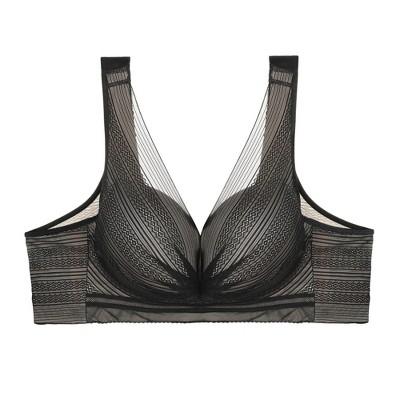 Allegra K Women's Lace Balconette Underwire Bras Padded Bra And Panty ...