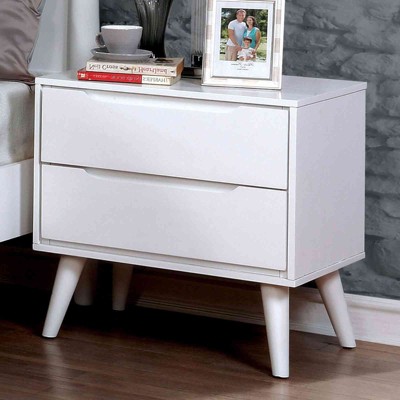 Xiyuyeu 16 Inch Wide Nightstand With 2 Drawers,side Table With Solid ...