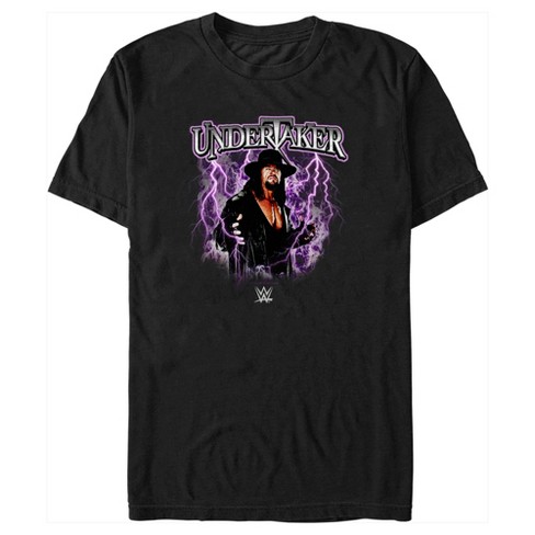Men's Wwe Undertaker Purple Lightning Logo T-shirt - Black - Medium ...