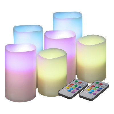 Flameless Led Candles – 6-piece Color Changing Flameless Candle Set ...