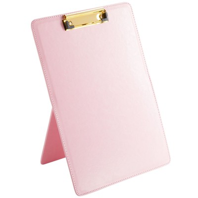 Paper Junkie Pink Standing Clipboard, Pu Leather Foldable Stand And ...