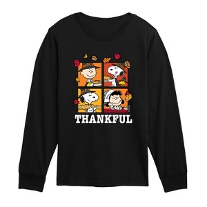 Boys' - Peanuts - Thankful Long Sleeve Graphic T-Shirt : Target
