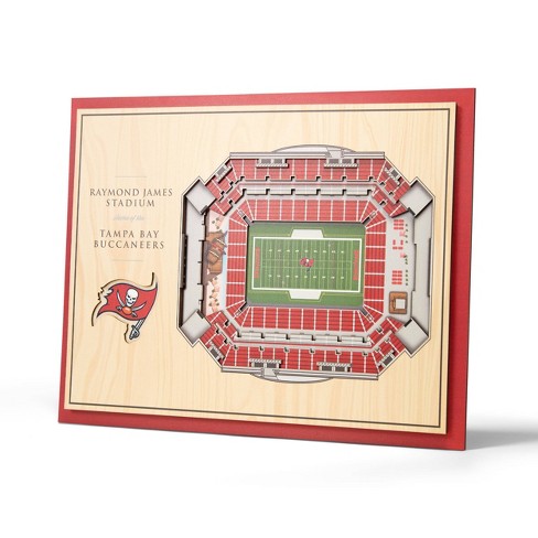 Nfl Tampa Bay Buccaneers 5-layer Stadiumviews 3d Wall Art : Target