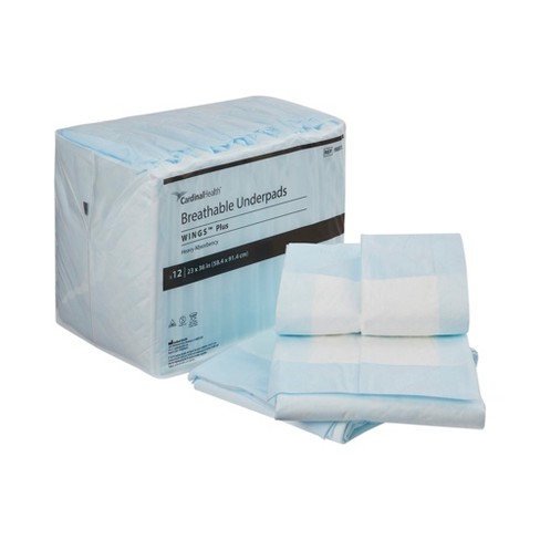 Wings Breathable Plus Underpads, Disposable, Heavy Absorbency, 72 Count ...
