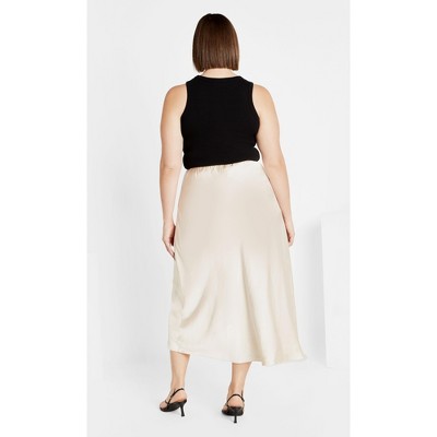 City Chic | Women's Plus Size Miranda Skirt - Cream - 18w : Target