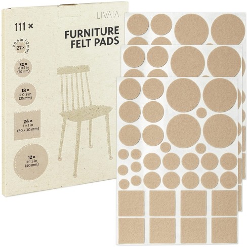 Livaia Self Adhesive Felt Pads For Furniture In 5 Sizes, Beige : Target