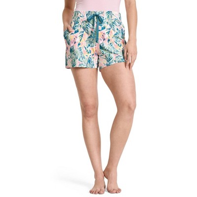 Jockey Women's Organic Cotton Stretch Short M Pink Artistic Palm : Target