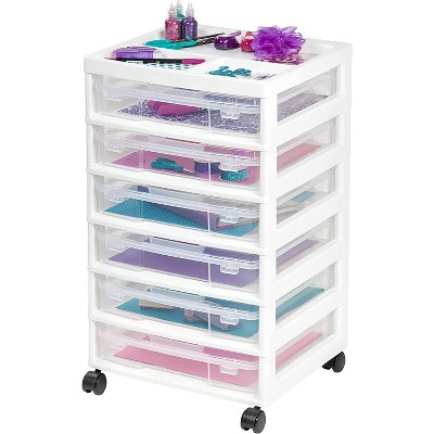 Iris Usa Fits 12" X 12" Paper, 6-tier Scrapbook Rolling Storage Cart ...