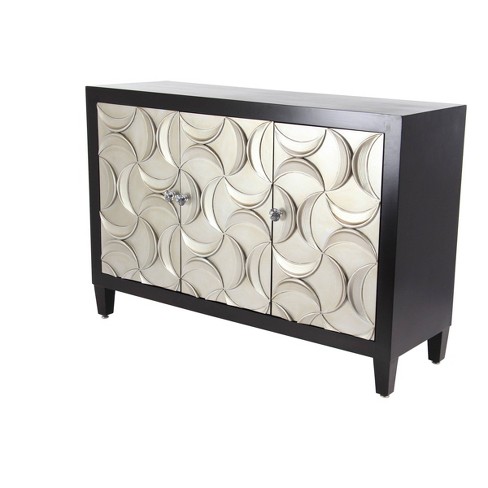 Modern Wood Rectangle Cabinet Black - Olivia & May: Mdf Construction ...