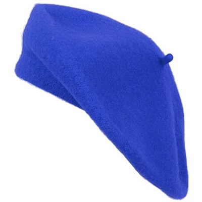 Women's Royal Blue Solid Color 11 Inch Diameter Wool Beret : Target