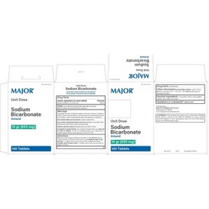 Major Sodium Bicarbonate Antacid Tablets 650 mg for Heartburn and Acid ...