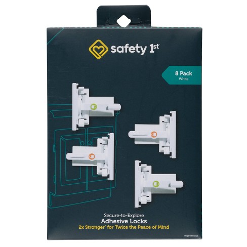 Safety 1st Secure-to-explore Adhesive Locks - White - 8pk : Target