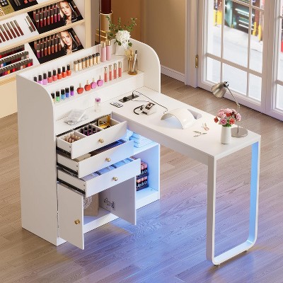 PAKASEPT Manicure Table with Led Light, Nail Desk Australia | Ubuy