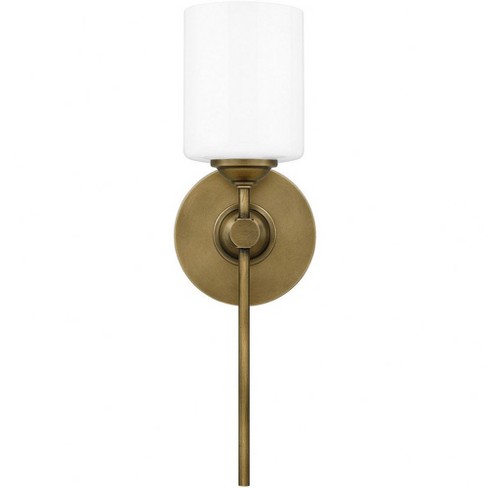 Quoizel Lighting Aria 1 - Light Sconce In Weathered Brass : Target